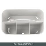 mDesign Small Plastic Caddy Tote for Desktop Office Supplies, 2 Pack ...