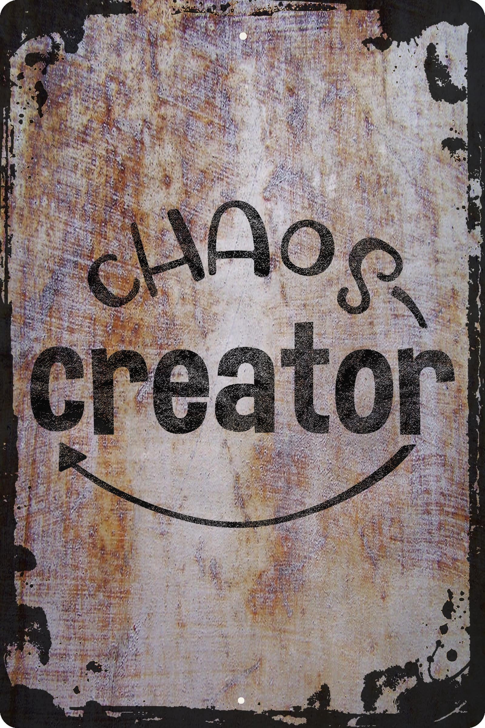 Chaos creator funny bold parent kids family love Beige Wall Art Decor ...