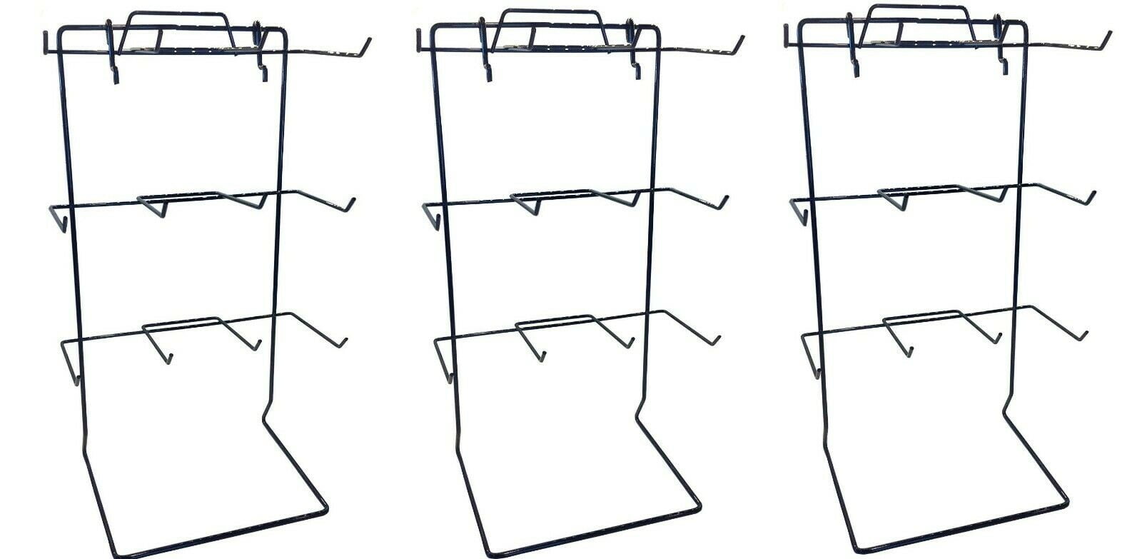 Counter Top Display Rack W/ 12 Peg Hook in Black - Count of 3 - Walmart.com