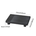 Amketima Black Wooden Display Stand Elevated Rectangular Tray with Legs ...