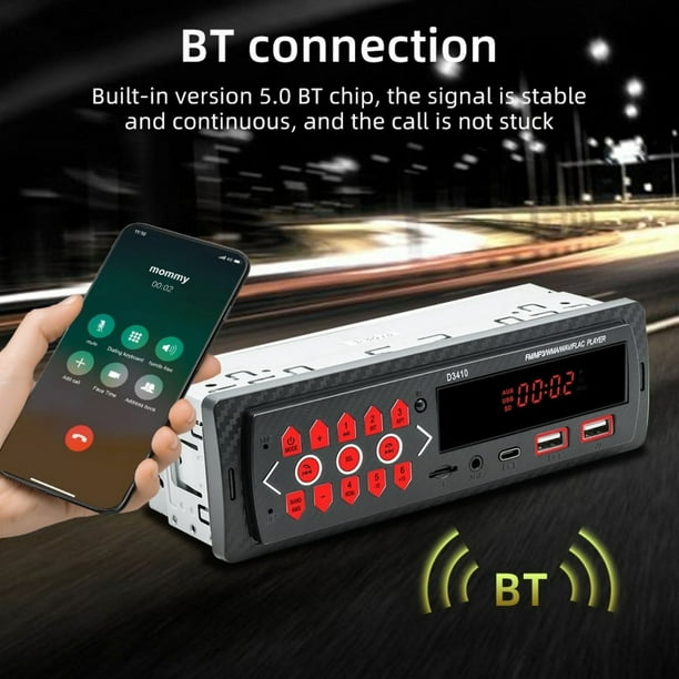 Single Din Car Stereo Multifunctional BT MP3 Player FM Radio Receiver ...