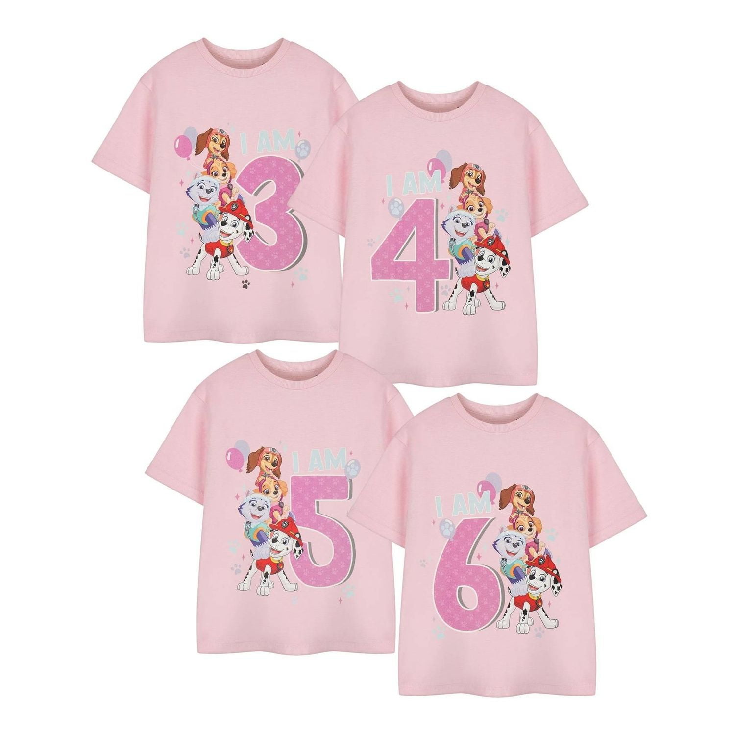 Click here for Paw Patrol Girls Short-Sleeved Birthday T-Shirt 3-... prices