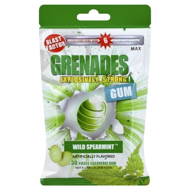 Grenades Explosively Strong Melonberry Slam Gum, 30 Count - Walmart.com