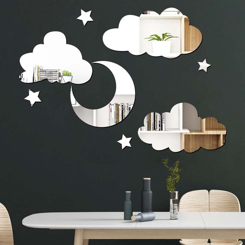 Click here for Xuxuxiangxiang 8pcs Mirror Wall Stickers Mirrors D... prices
