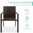 Best Choice Products Set of 2 High Back Patio Armrests Wicker Chairs ...