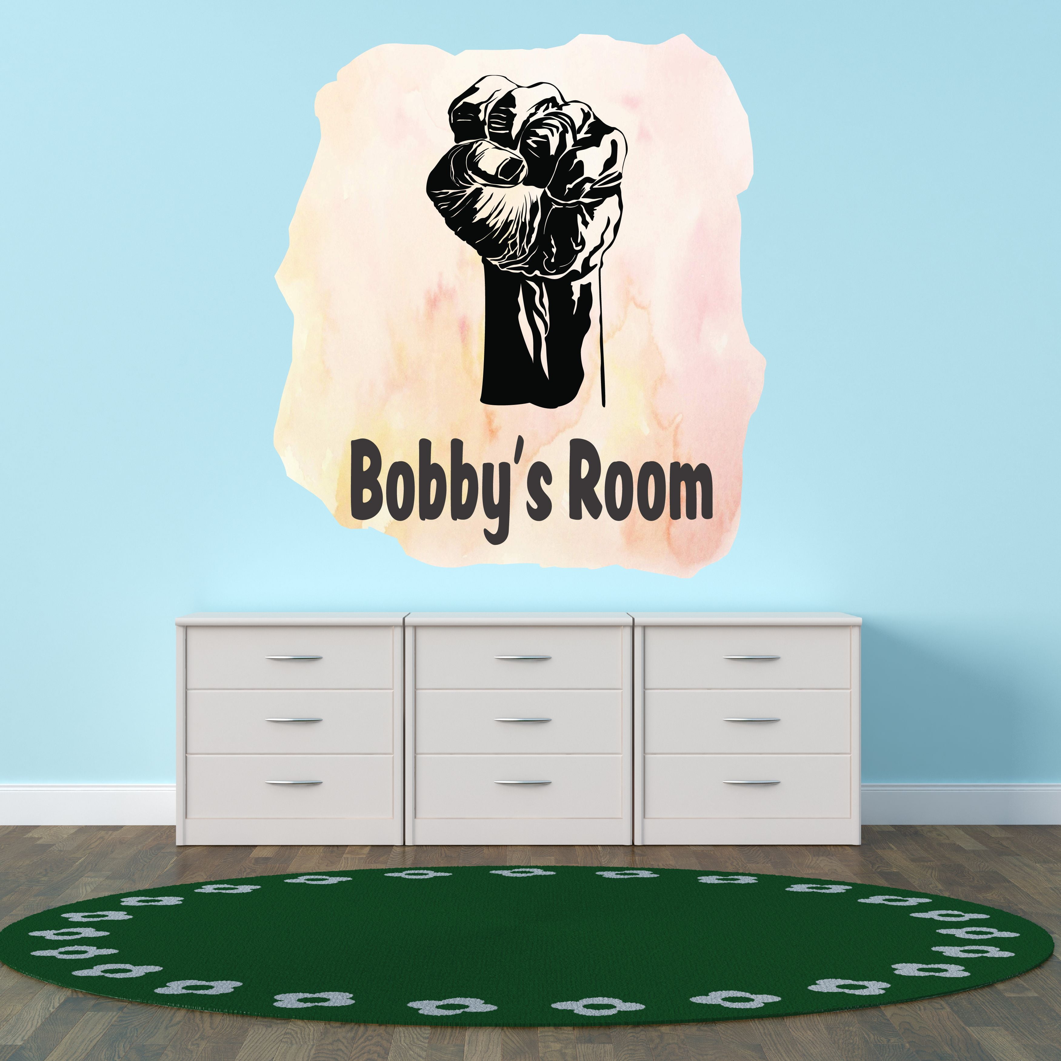 Personalized Gesture Wall Decals for Kids Room - Mens Hand Gesture of ...