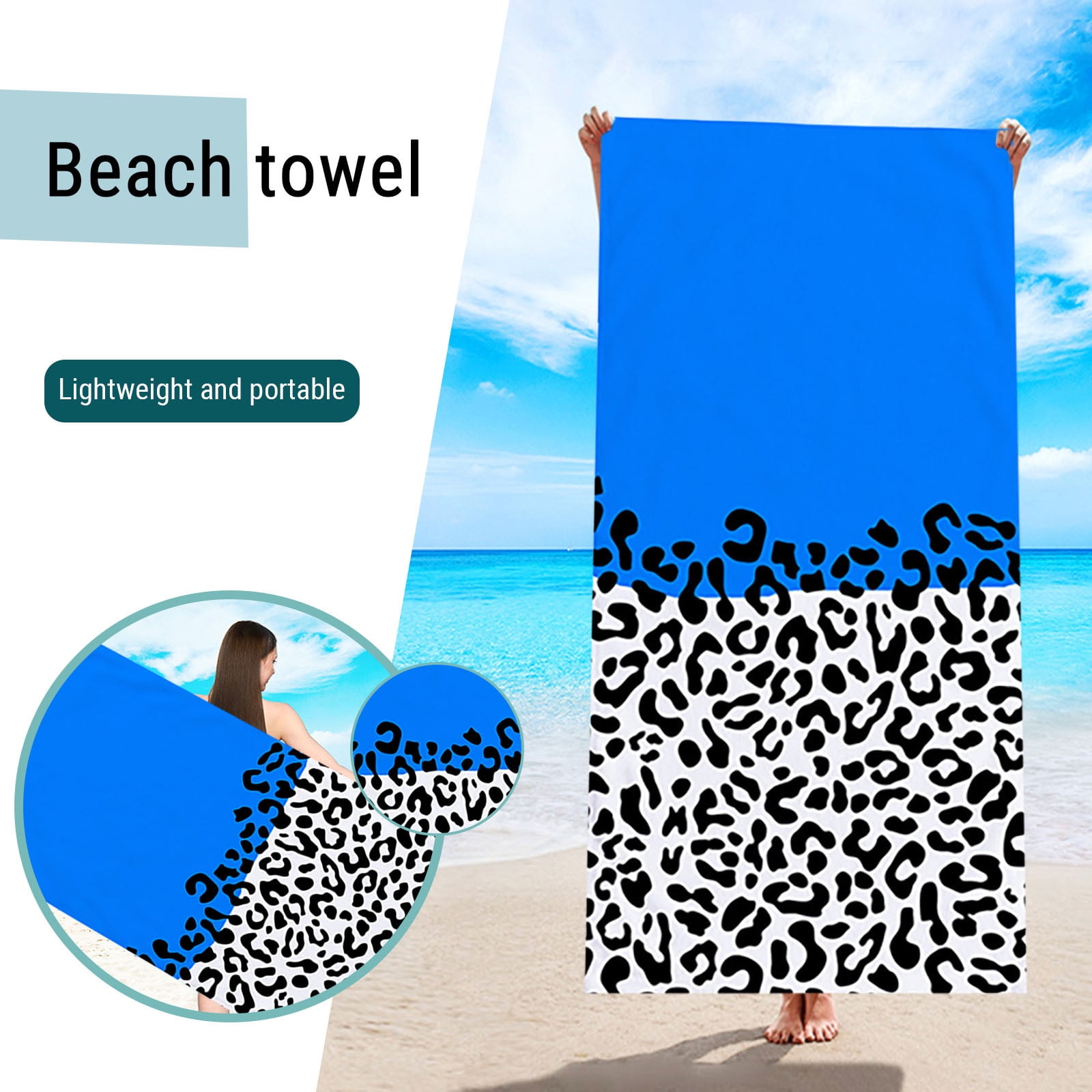 Click here for Suokom Beach Blanket Microfiber Beach Towel Lightw... prices