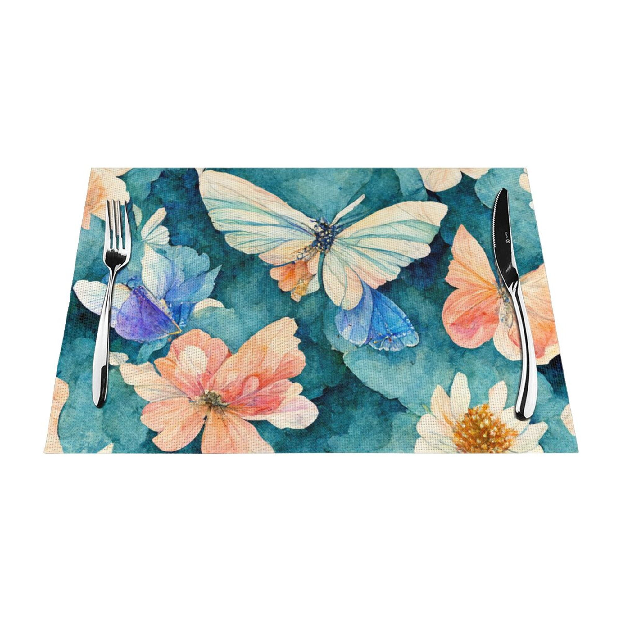 YFYANG Washable Heat-Resistant Placemats, 70% PVC/30% Polyester ...