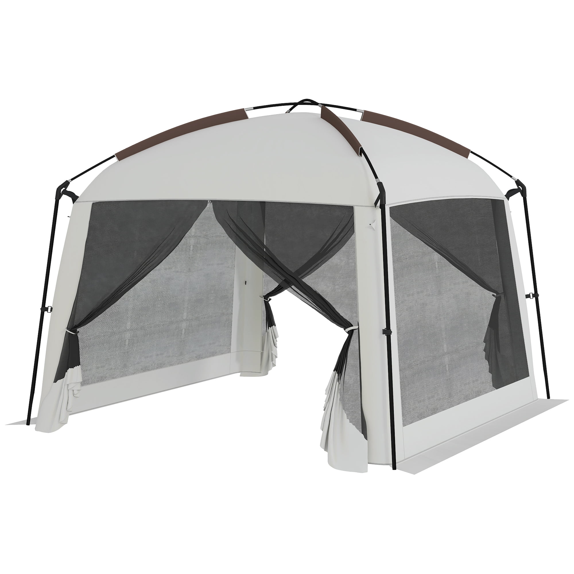 Outsunny Screen Tent, 10' x 10' Screen House with UV50+ Protection ...