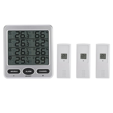 Wireless 433 MHz thermo-hygrometer with three remote sensors | Walmart ...