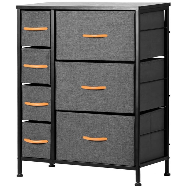 7 Drawer Storage Chest Cabinet Organizer, Bedroom Entryway Tower Drawer ...