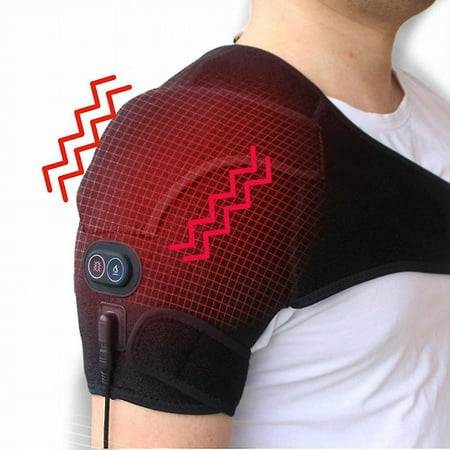 Heated Shoulder Wrap, 3 Heat Settings, Heating Pad Support Brace For ...