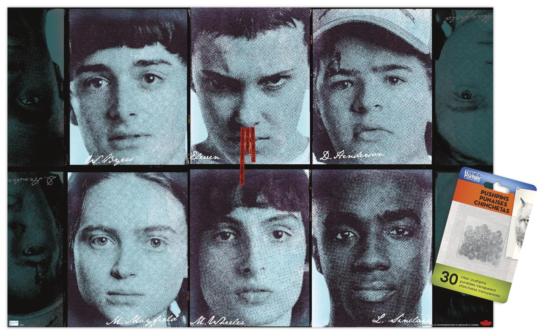 Netflix Stranger Things: Season 4 - Group Faces Wall Poster with Push ...