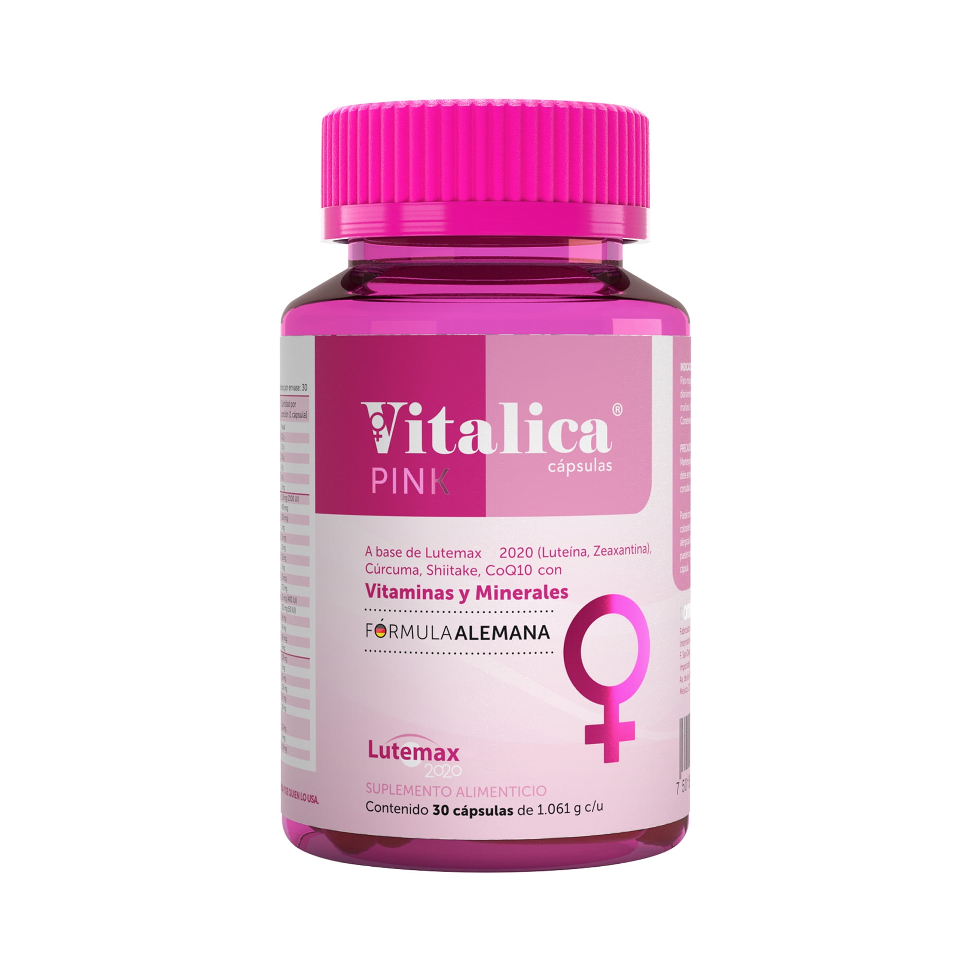 Bomuca - Vitalica Pink 30 Cápsulas, Suplemento Alimenticio, A base de ...