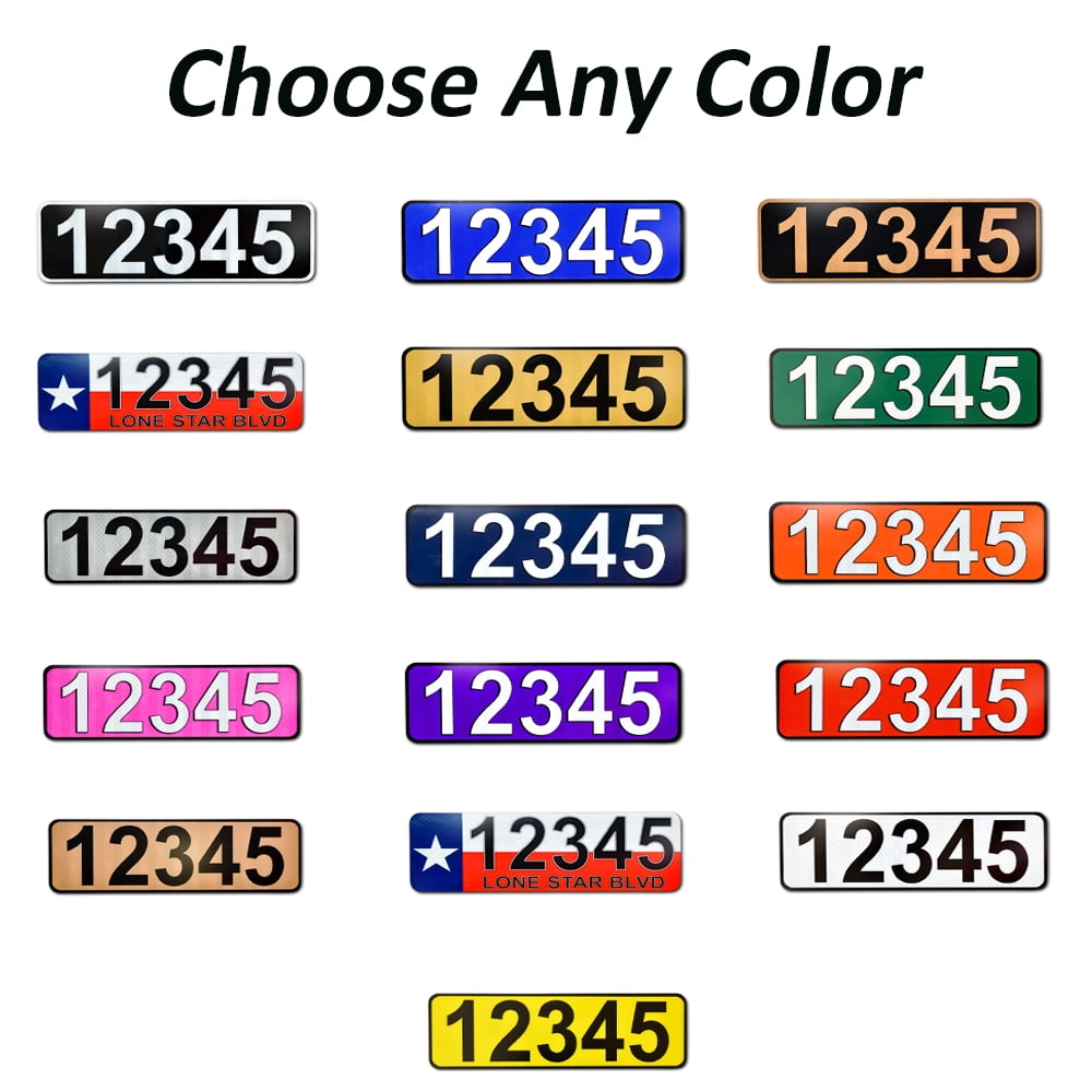 911 Customized Horizontal Mailbox Address Numbers Sticker Outdoor ...