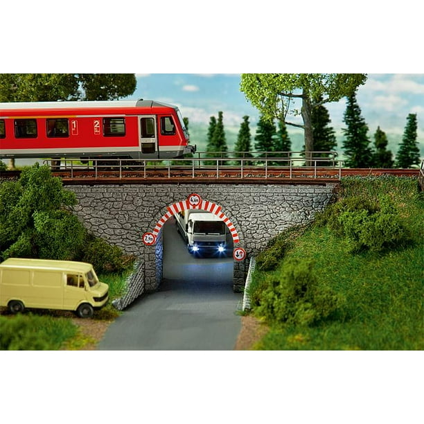 Faller HO Scale Building/Structure Kit Stone Arch Railroad Bridge Pre ...