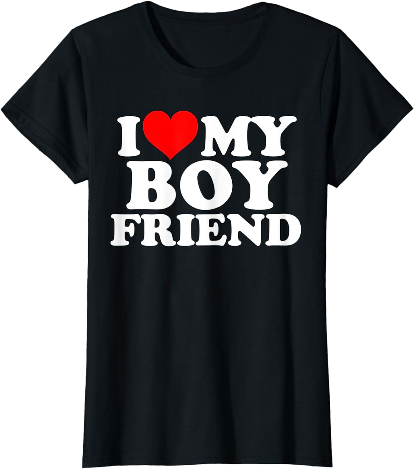 I Love My Boyfriend funny I Heart My Boyfriend T-Shirt - Walmart.com