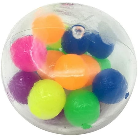Squishy Rainbow Stress IGUOHAO Fidget Toy with DNA Colorful Beads ...
