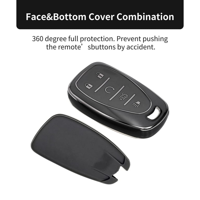 OFFCURVE for Chevy Key Fob Cover with Keychain 2018 Chevy Equinox key Fob Protector for Chevrolet 2016 2021 Chevy Equinox Malibu Camaro Cruze Blazer