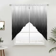Black Gradient Texture Swag Curtain Valance for Window 2 Panels Rhombus ...