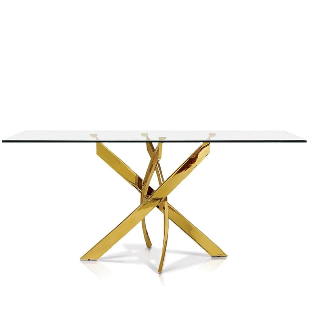 Click here for Take Me Home Furniture Corey Dining Table In Gold... prices
