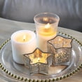 10pcs Silver Ribbed Star Candle Cups - Assorted Height Tea Light ...