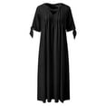 Wnegstg Womens Casual V Neck Short Sleeved Lace Eyelet Hollow Out Maxi