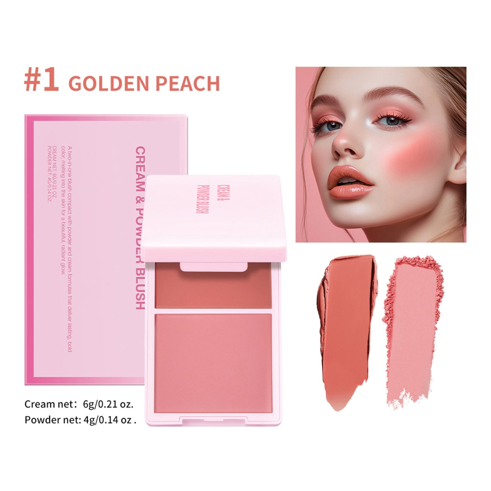 Click here for Costeam 2 In 1 Blush Cream And Powder Palette 0.35... prices