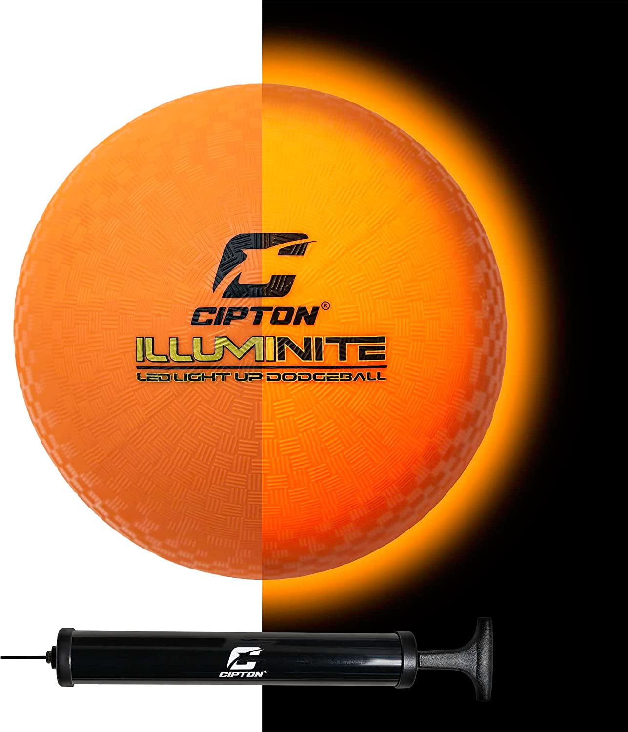 Cipton Light Up Official Size Dodgeball and Kickball Pump Included ...