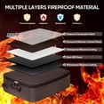 Fireproof Document Box with Lock, Portable Fireproof Document Bag ...