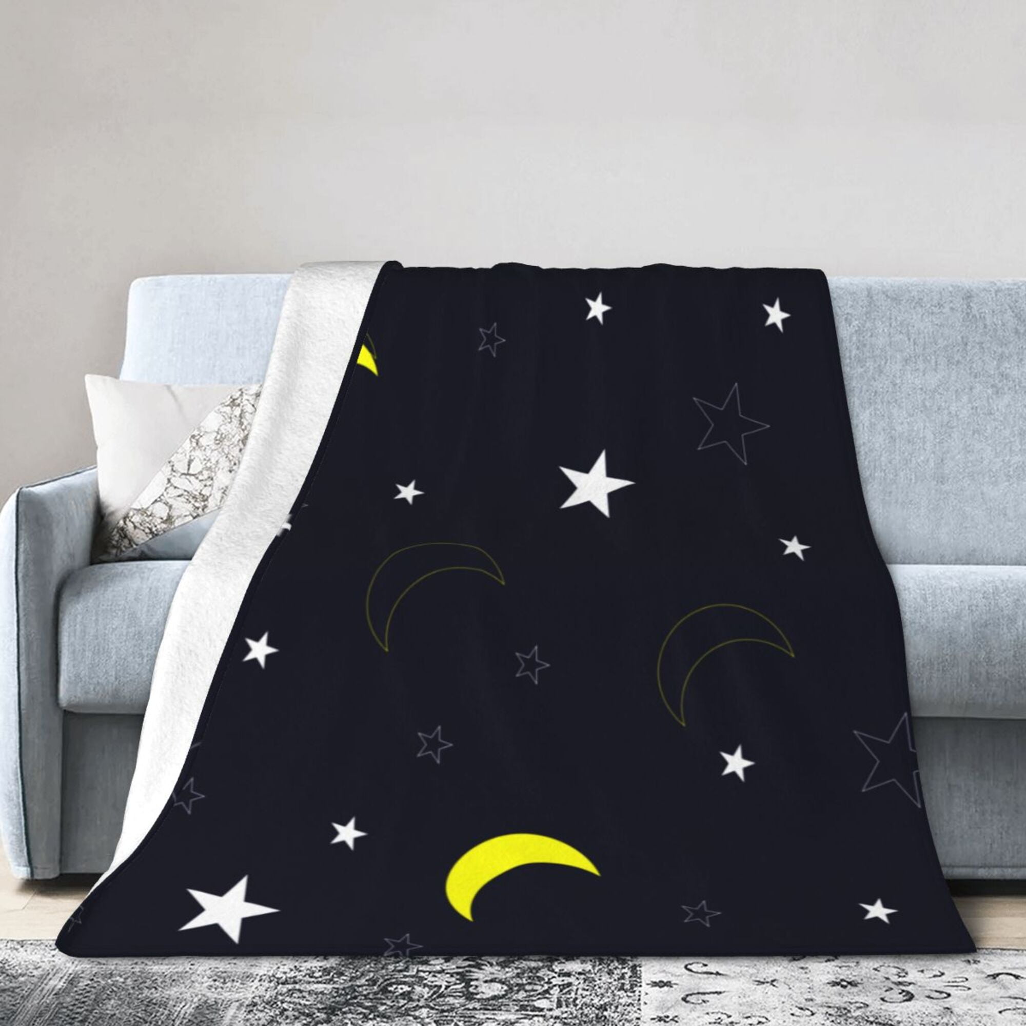 DouZhe Ultra-Soft Micro Fleece Lightweight Flannel Bed Blanket, Stars ...