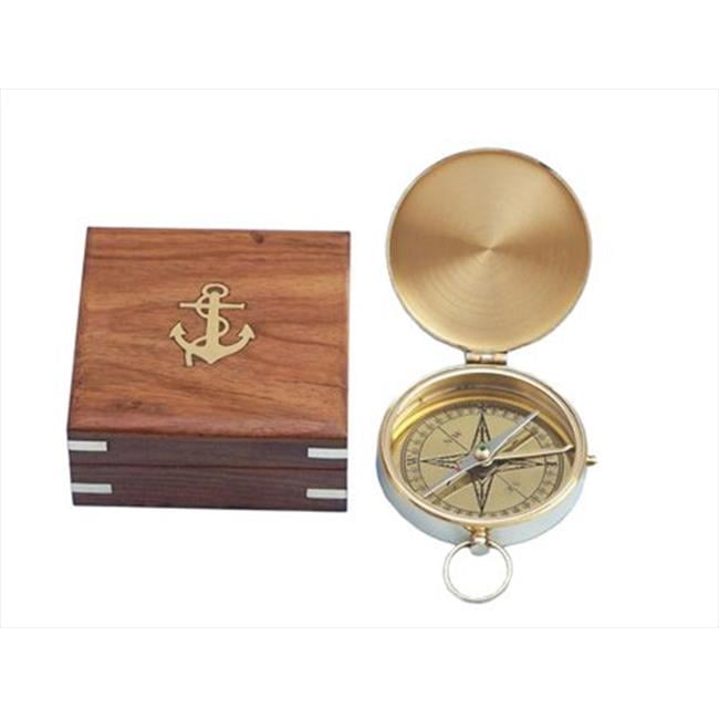 Handcrafted Model Ships CO-0589 Solid Brass Gentlemens Compass With ...