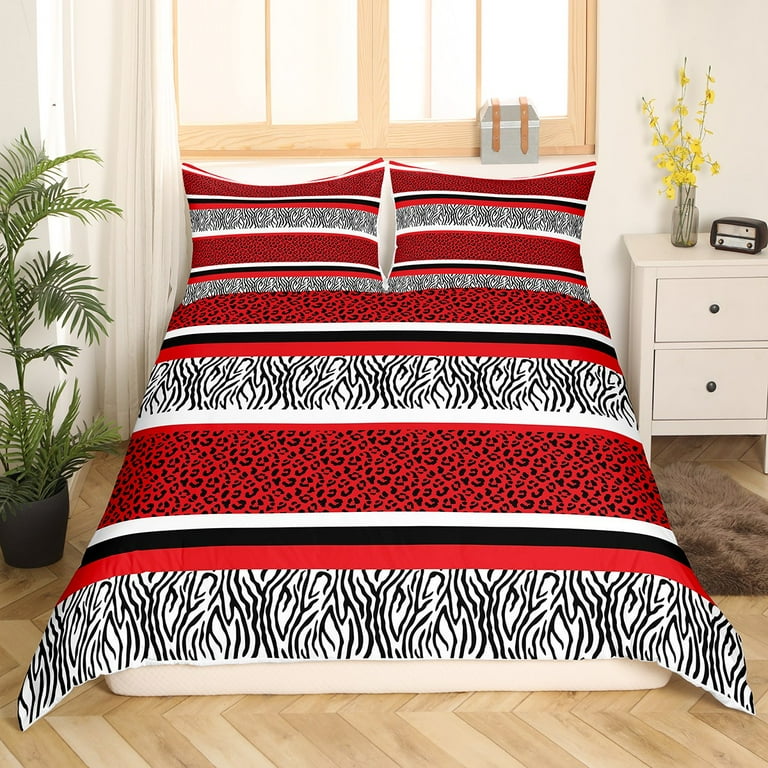Red Zebra Print Bedding