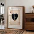 Affixzi Vintage Playing Card Wall Art - Retro Western Saguaro Cactus ...