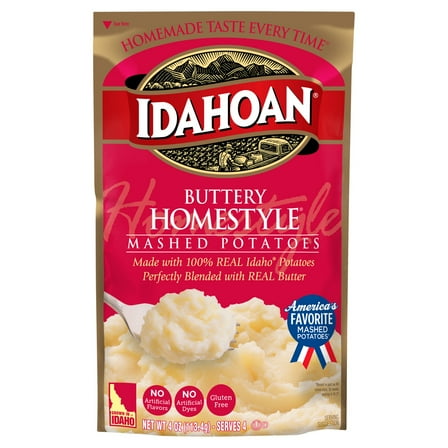 Idahoan Real Potato Packets, Buttery Homestyle & Roasted Garlic Mixes ...