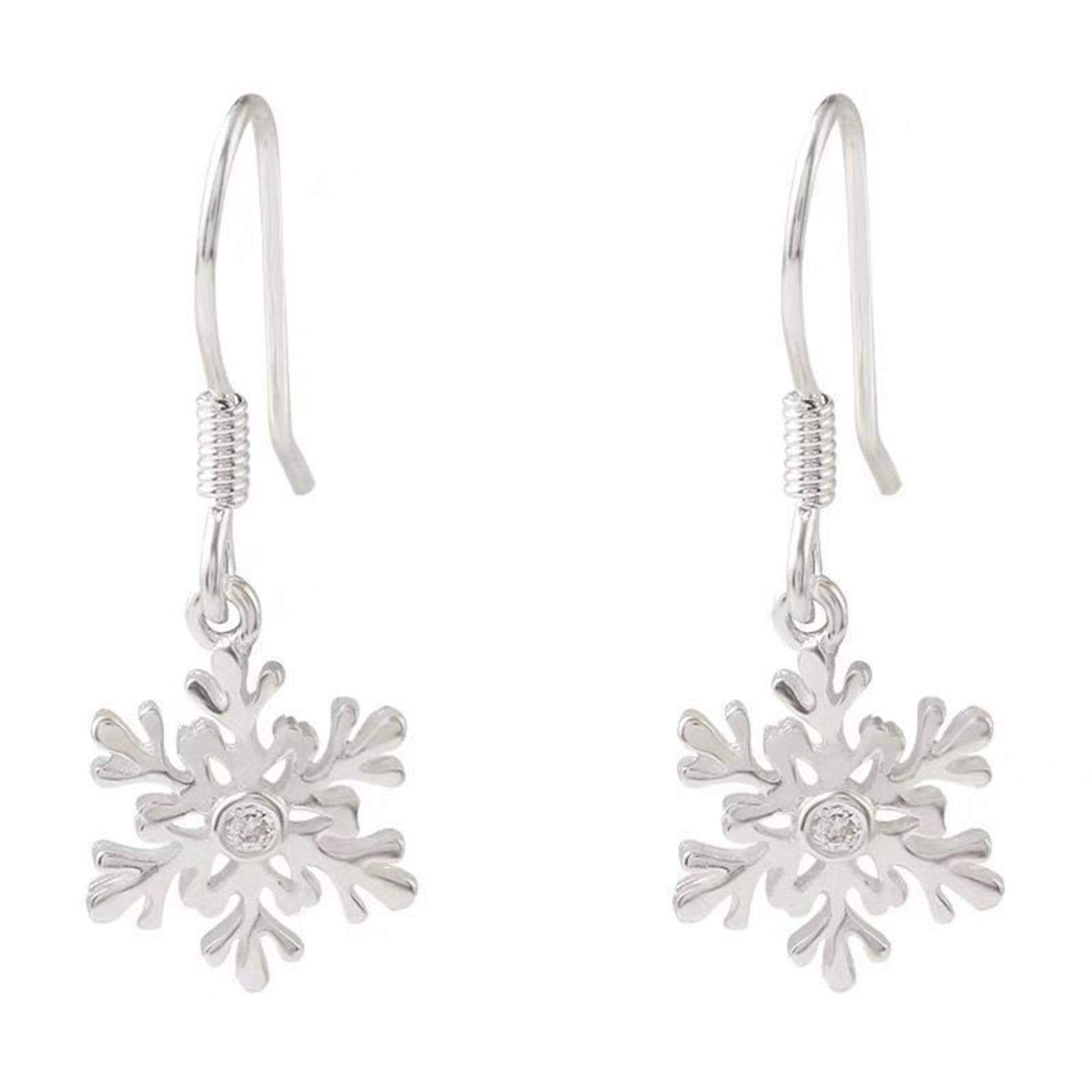 Click here for Riforla Empty Snowflake Silver Needle Earrings Sim... prices