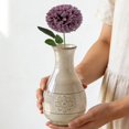 2 Pcs Purple Artificial Pom Pom Flowers Set, 11" Realistic Fake ...