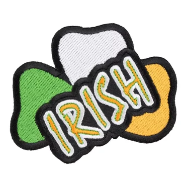 Medium - Green - Irish Shamrock/Clover - Iron on Patch, Embroidered ...