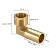 Brass Barb Hose Fitting 90 Degree Elbow 16mm Barbed X 1 2 G Male Pipe
