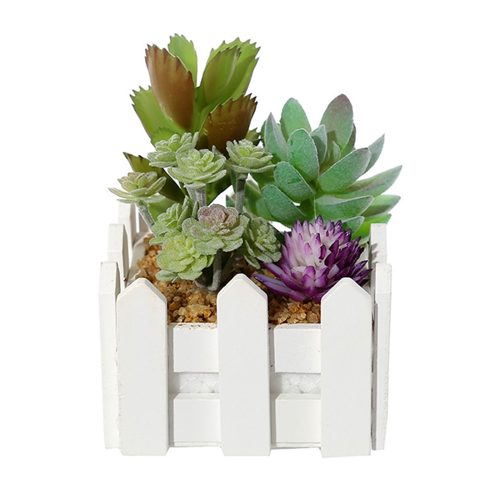 Succulent Plants Plastic Ornament Pot Simulation Desk Looking Flower ...