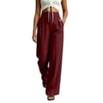 Aimik Women's High Waist Pleated Wide Leg Dress Pants Straight Leg ...