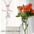 Faith Cross Necklace For Women Birthstone Sterling Silver with ...