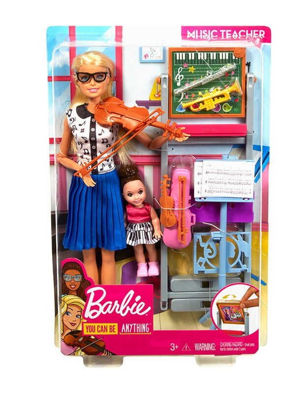 Barbie Doll Music Teacher and Student Doll Playset Barbie Violin ...