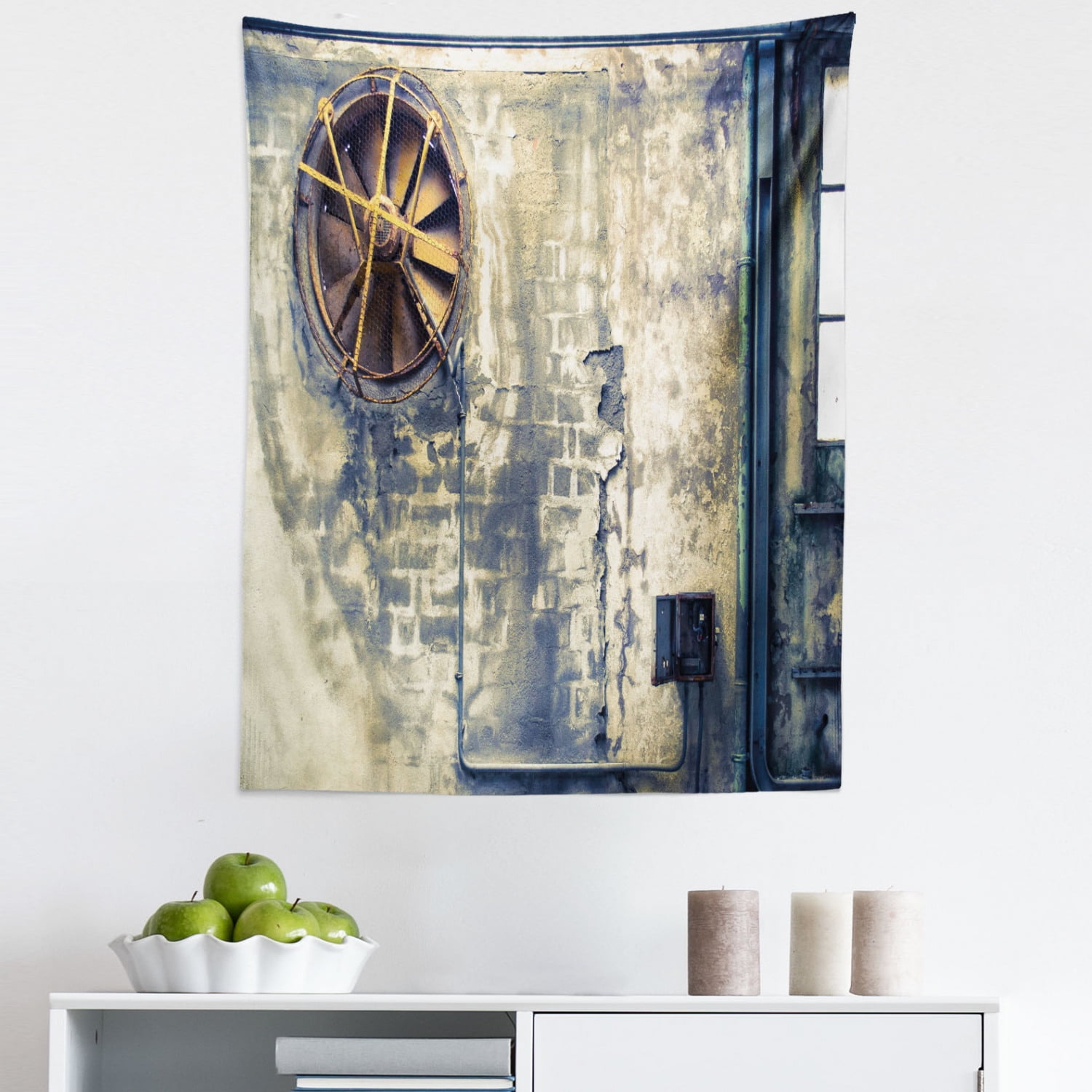 Industrial Tapestry, Damaged Wrecked Wall Image Destruction Vandalism ...