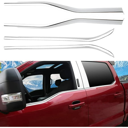 Window Sill Trim Overlay for 2021 Ford F150 Chrome Bottom Window Frame ...