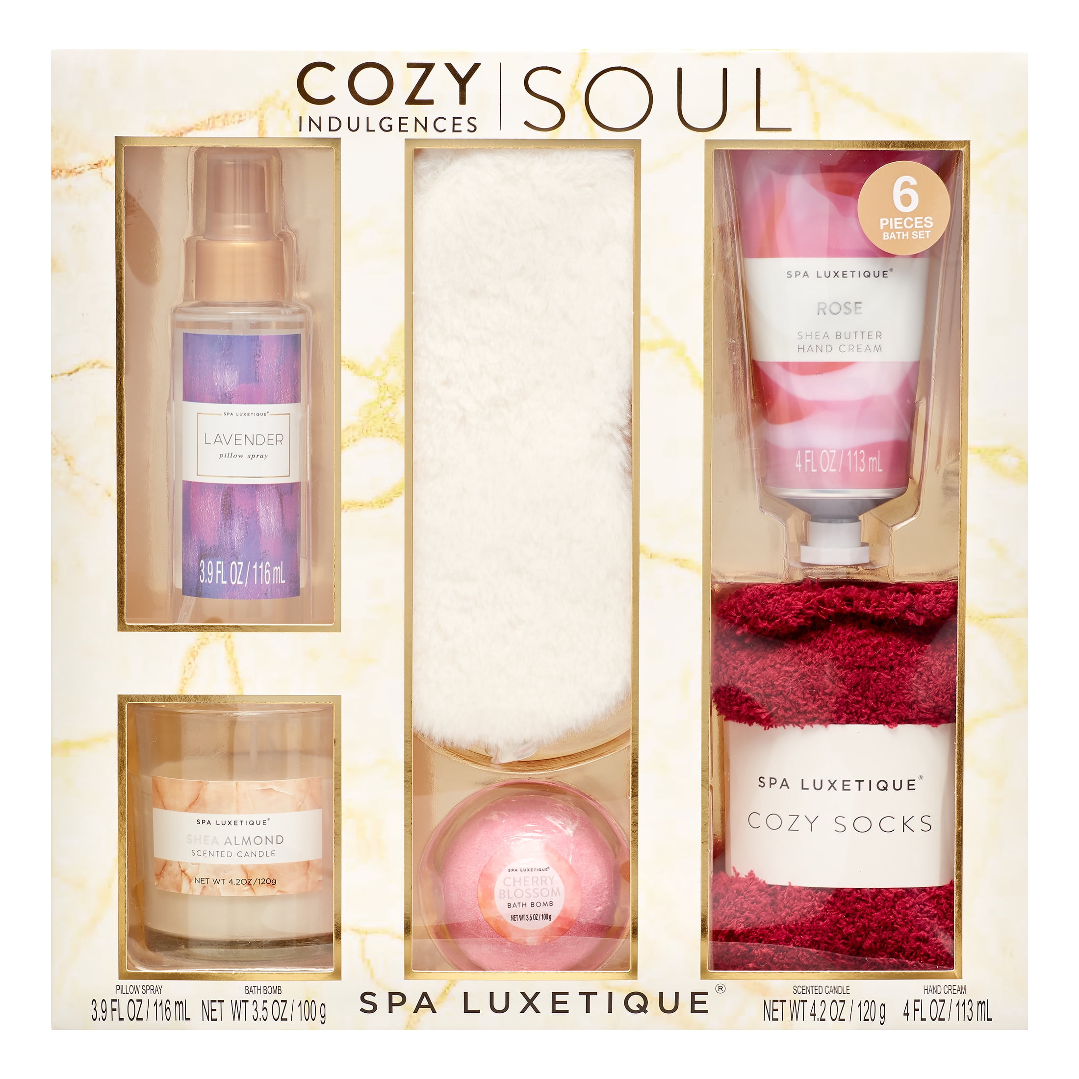 Spa Luxetique Cozy Indulgences, SOUL Set, 6 pieces - Walmart.com ...