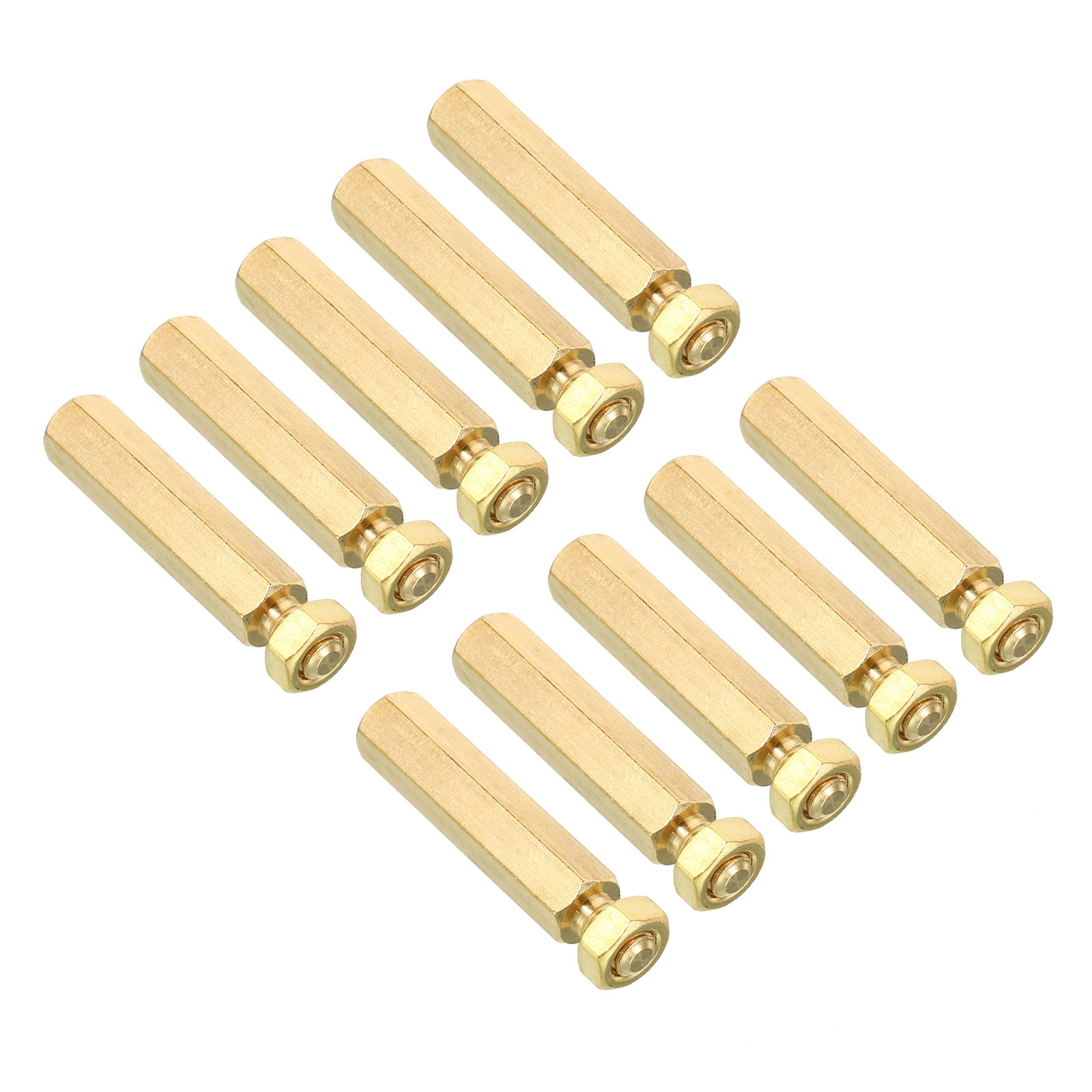Uxcell 30mm+6mm M5 Standoff Screws 40 Pack Brass Hex Standoffs Nuts ...