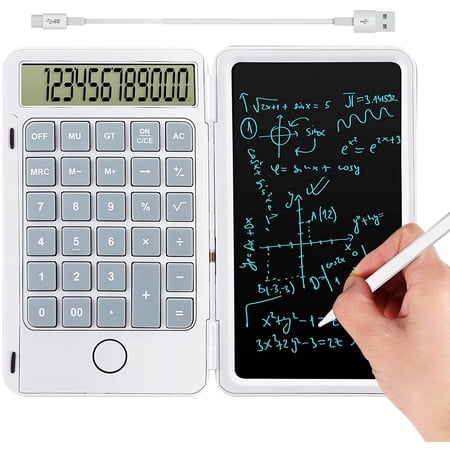 ZMLEVE Calculators,12-Digit Large Display Rechargeable Pocket Office ...