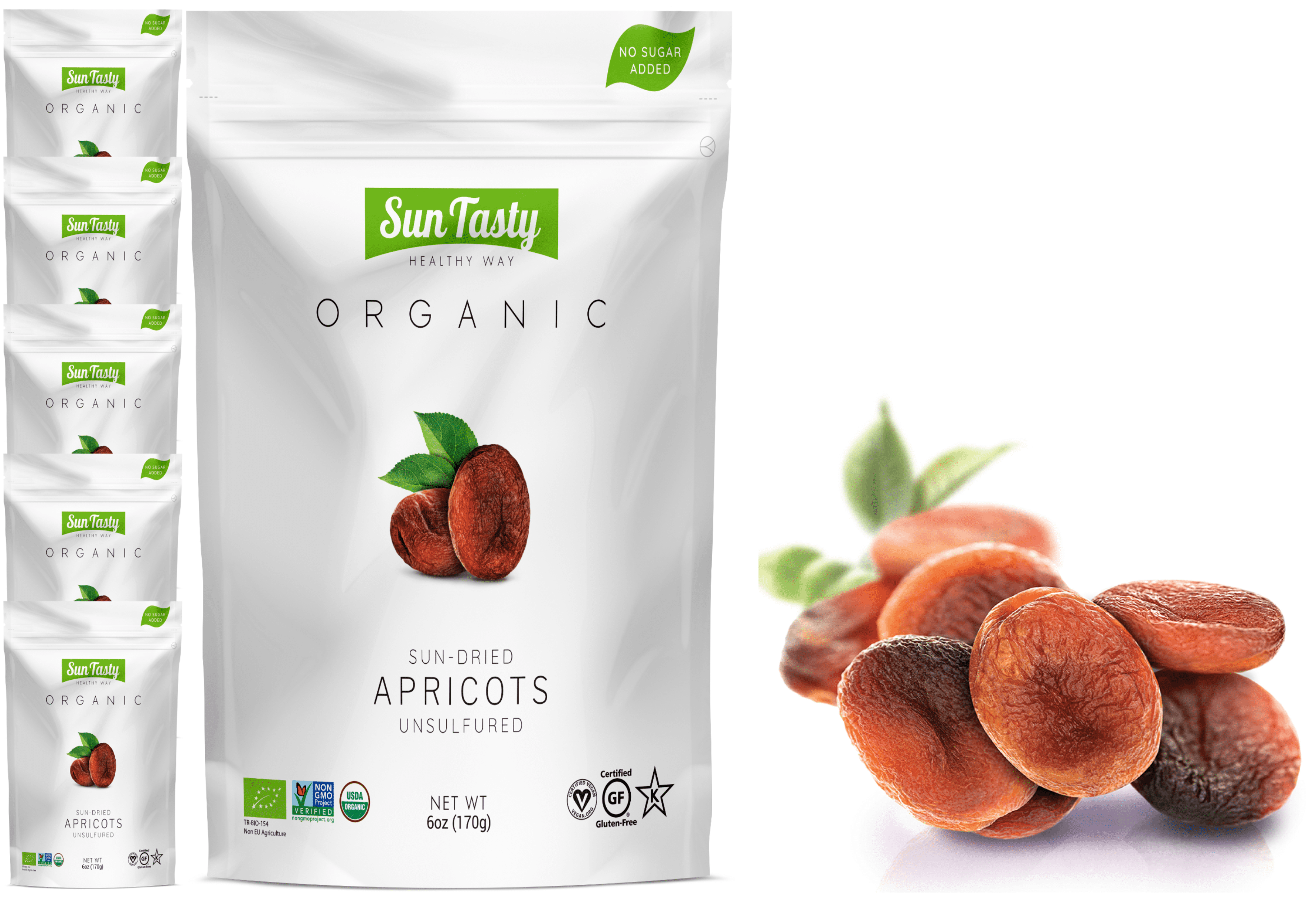 Sun Tasty 2.25 lbs Organic Sun-Dried Apricots - Walmart.com