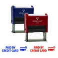 Vivid Stamp Paid By Credit Card Business Self-Inking Rubber Stamps (Red ...
